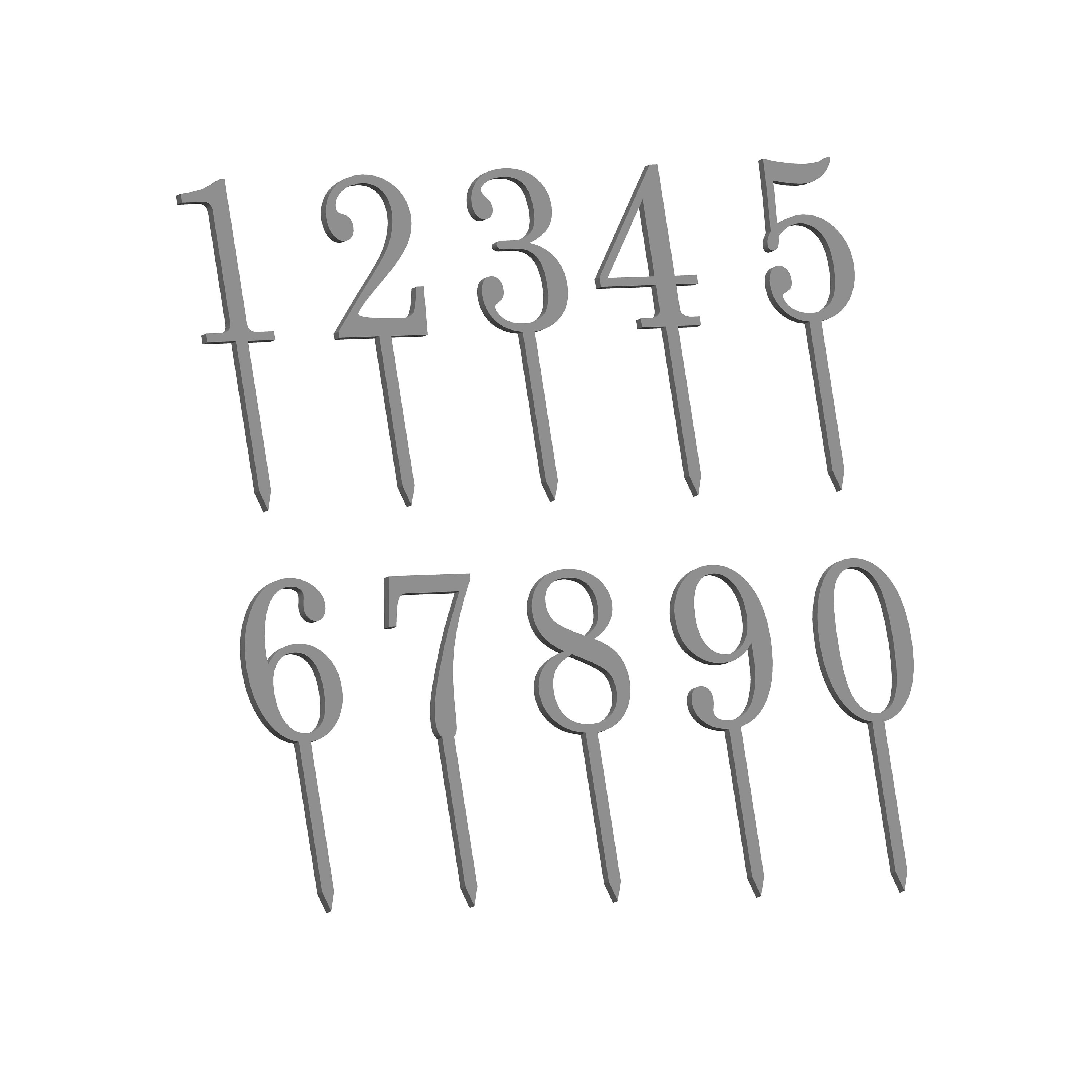 3D Printer Cake Topper Number STL Files (digital Download) - Etsy