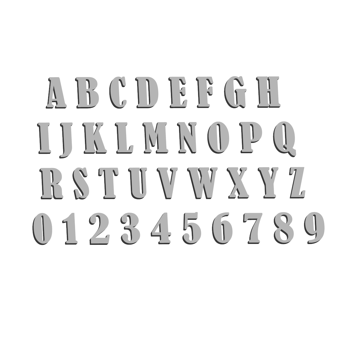 3d Printer Alphabet Letters Stl Files / 3d a to Z Alphabet Stl Files ...