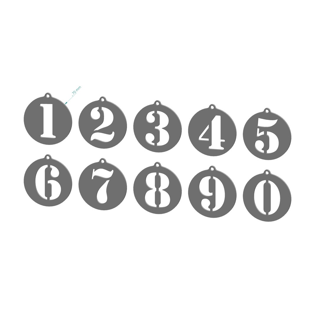 3d Printer Round House Numbers Stl File / 3d Stl Digital File / Stl ...