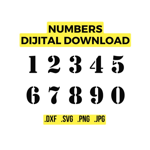 Numbers Dxf Files - Etsy