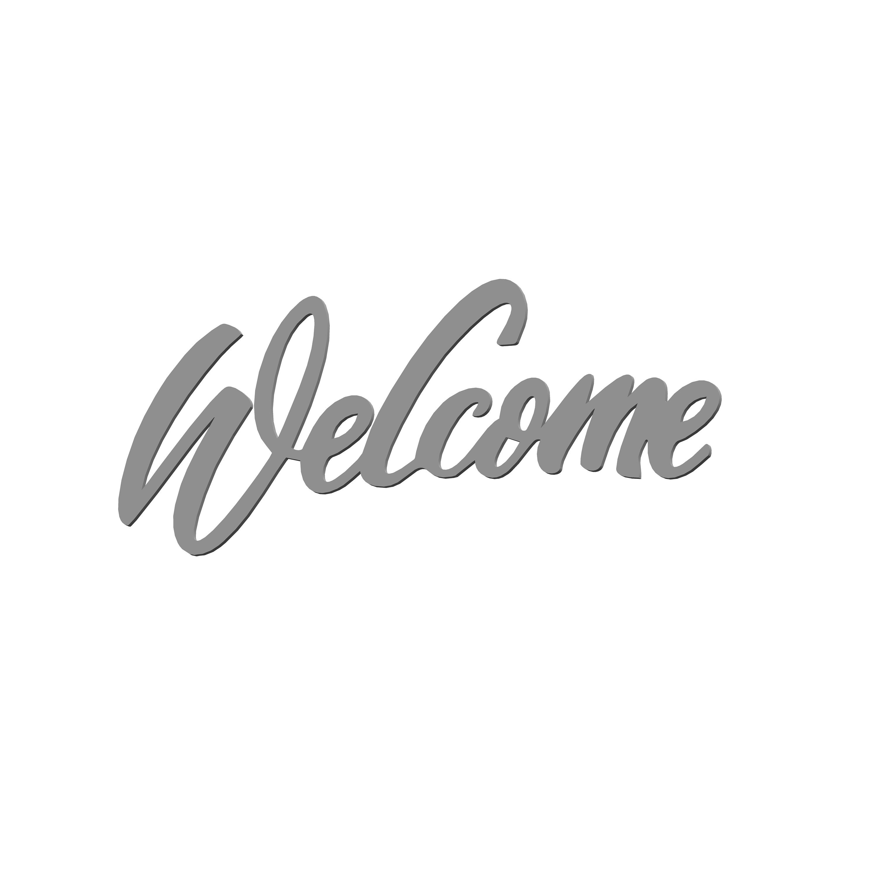 Welcome Sign Laser Cut Dxf Svg Files / Welcome Plasma Cut Dxf Files ...