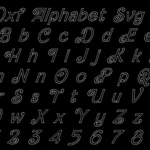 Alphabet Letters and Numbers Dxf Svg Files / Dxf Files for Plasma Fonts ...