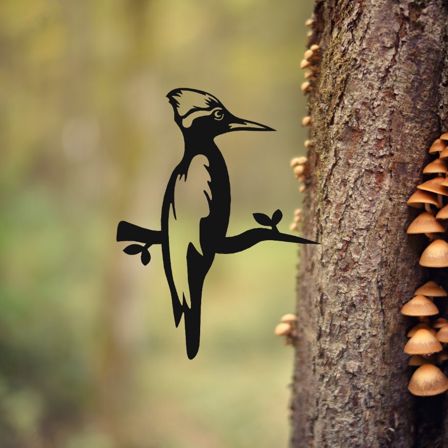 Woodpecker Tree Stake Dxf Svg Files / Yard Decor Cnc Plasma Cut Files ...