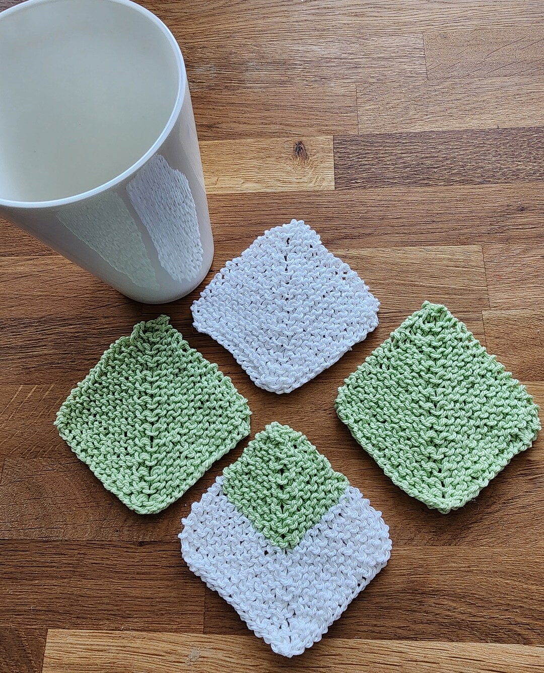 Yarn-n-pantry Handmade Knitted 100% Cotton Coasters - Etsy