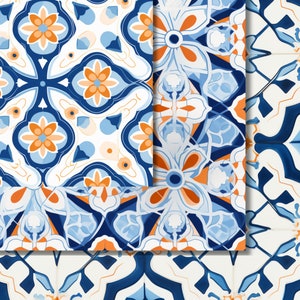 Moroccan Tile Digital Pattern Pack - 12 Mediterranean and North African ...