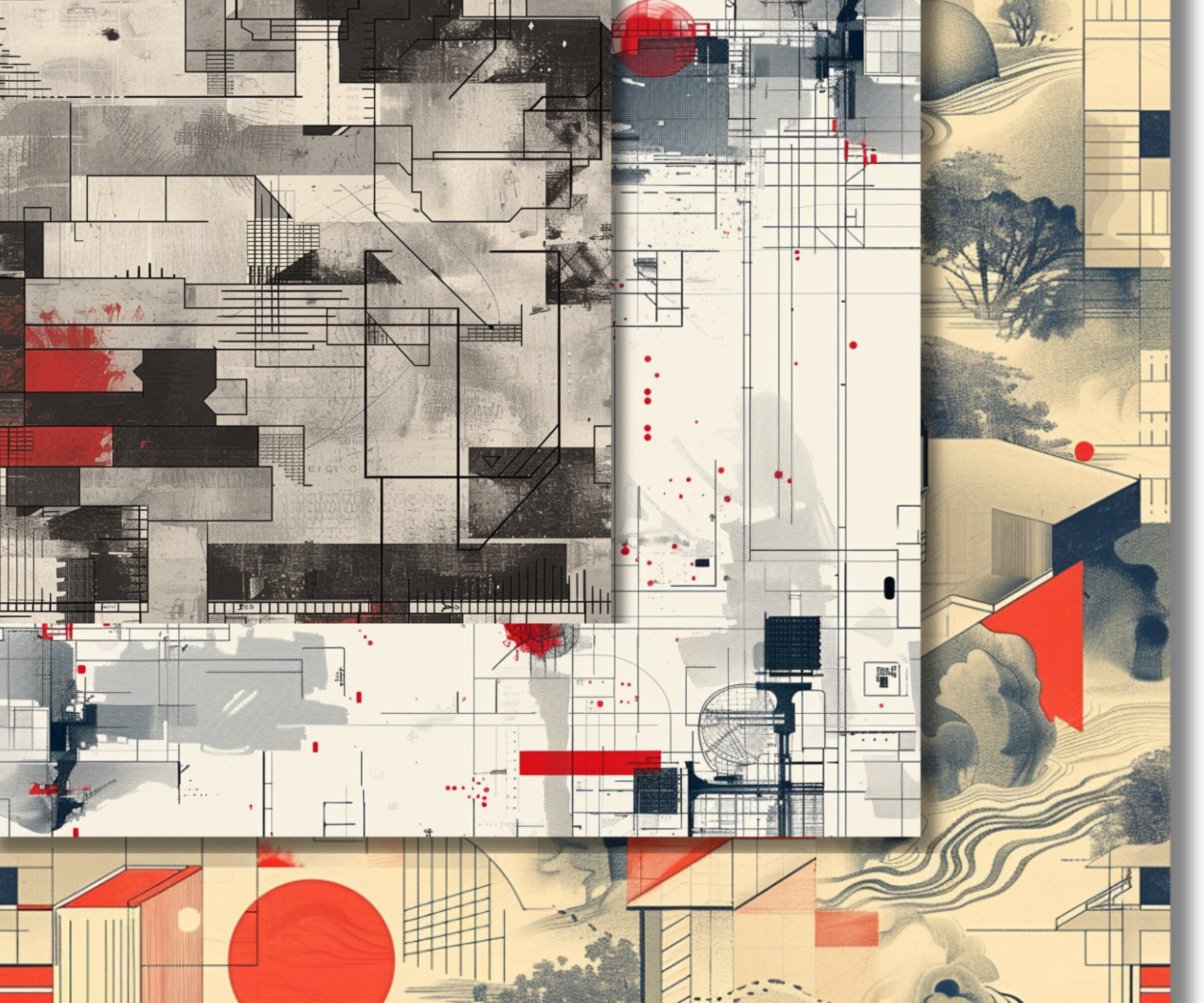 Architectural Abstract Art Patterns – Urban Blueprint & Geometric ...