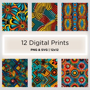 Vibrant Ankara-inspired Afrocentric Design 12 Vibrant African PNG & SVG ...