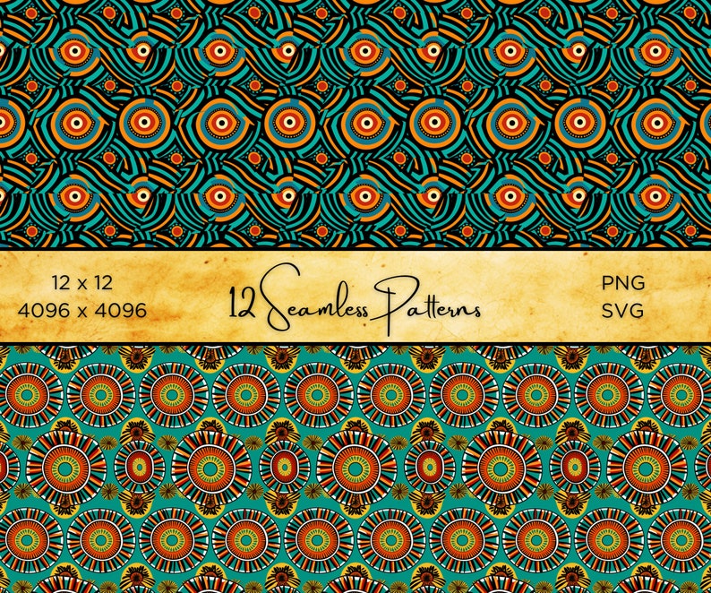 Vibrant Ankara-inspired Afrocentric Design 12 Vibrant African PNG & SVG ...