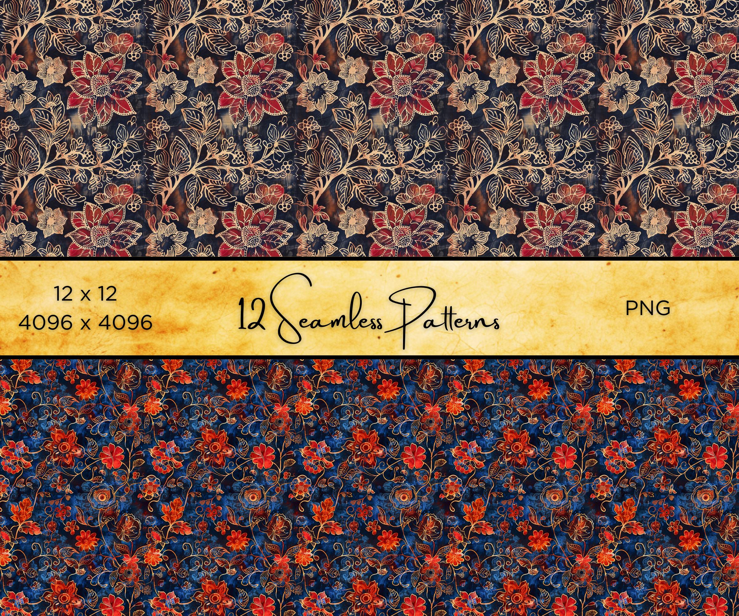 Southeast Asian Batik Digital Pattern Pack - Wax-resist Technique ...