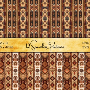Native American Inspired Tapestry Patterns Pack - Southwestern Tribal ...
