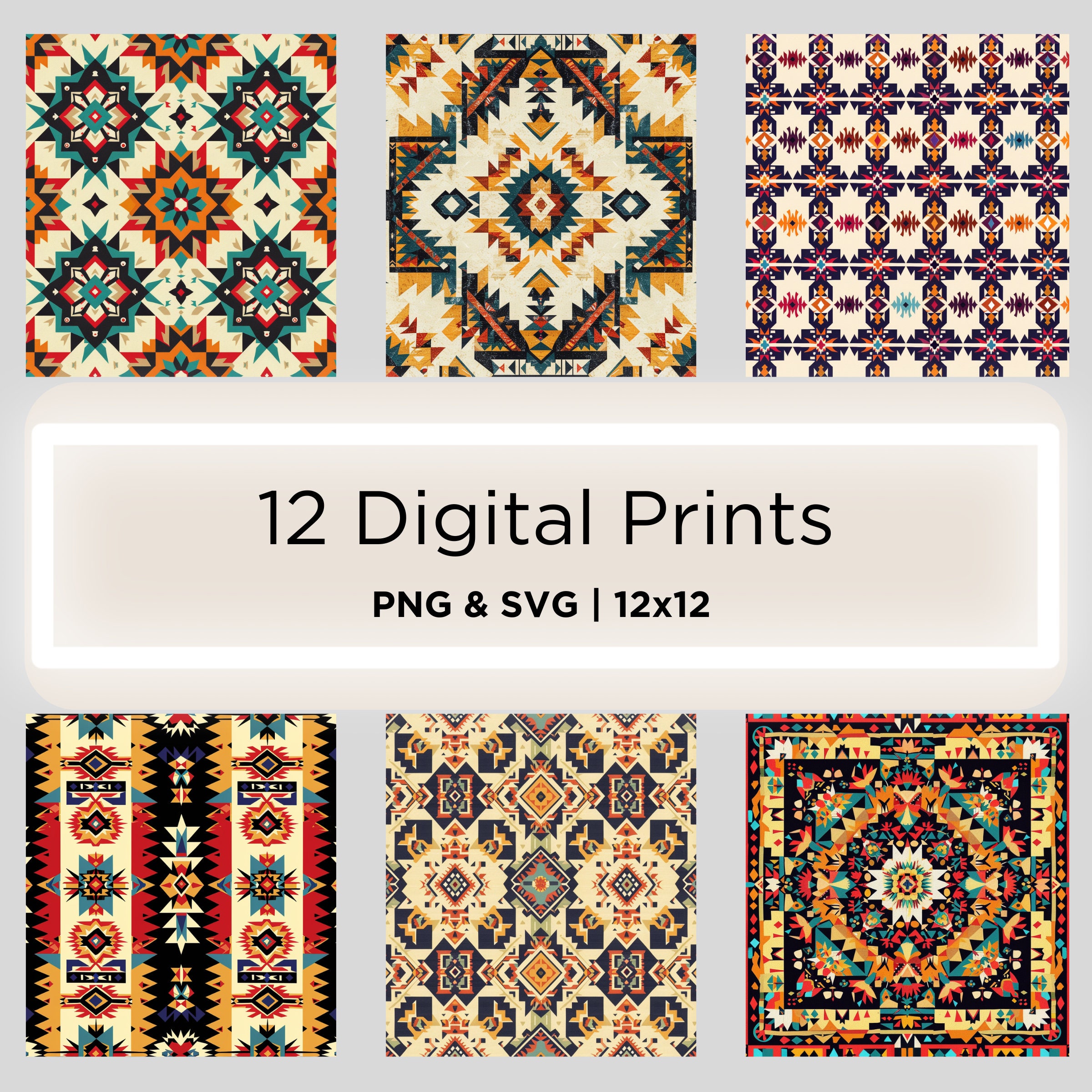 Native American Beadwork Patterns: Tribal Geometric Designs (PNG) - Etsy