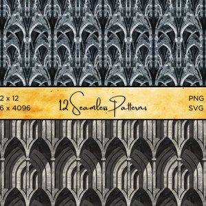 Gothic Cathedral Architecture Pattern Pack - Majestic Arches & Stone ...