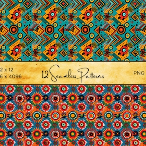Vibrant Ankara-inspired Afrocentric Design - 12 Vibrant African PNG ...