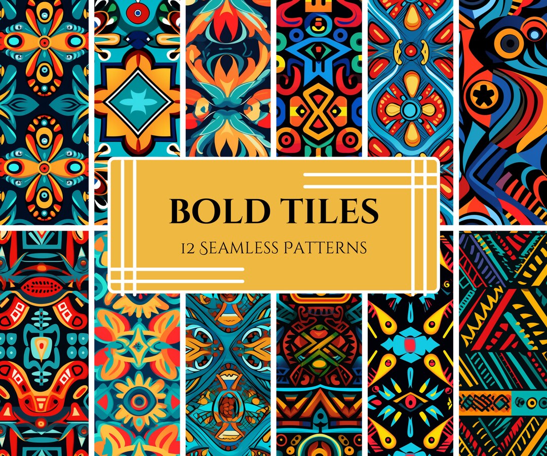 Tribal Fusion Pattern Pack: Bold Ethnic Designs (PNG Digital Art) - Etsy