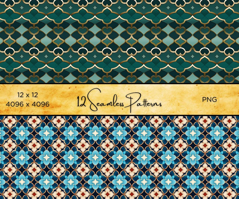 Moroccan Quatrefoil Digital Patterns: Elegant Arabesque Designs for ...
