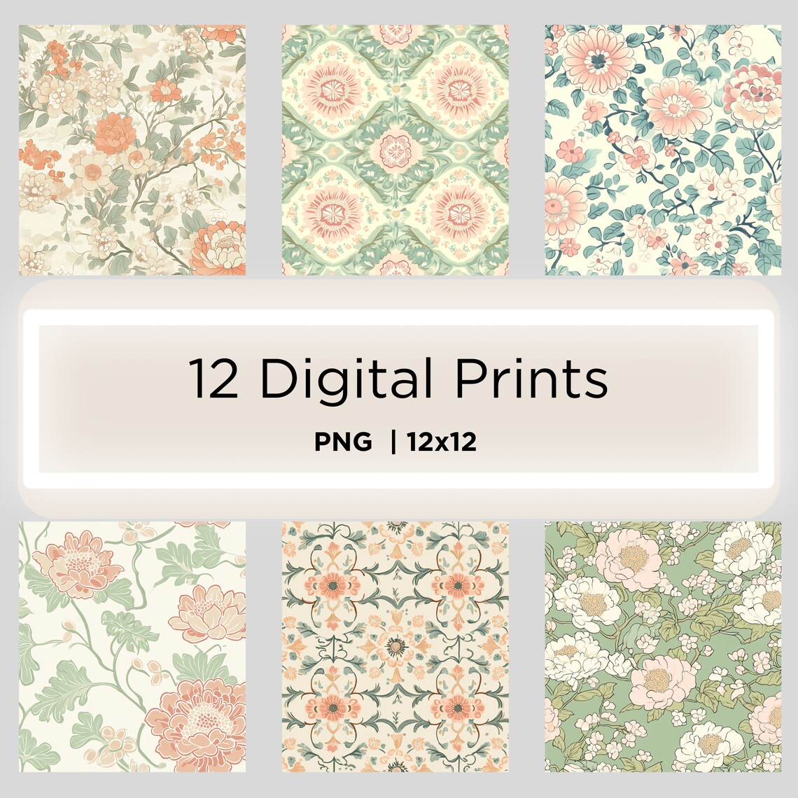 Hanbok Floral Pattern Pack: Korean Pastel Designs (PNG) - Etsy UK