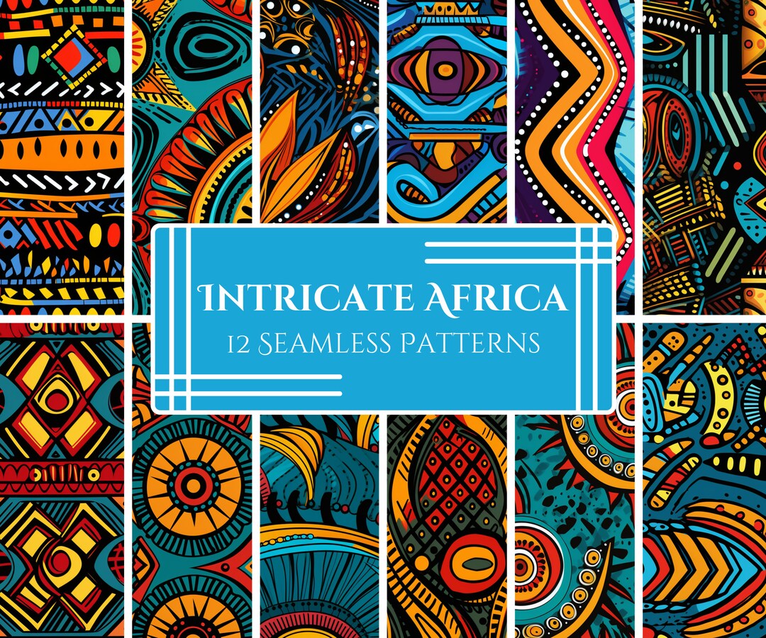 Intricate Ankara-inspired Afrocentric Design - 12 Vibrant African PNG ...