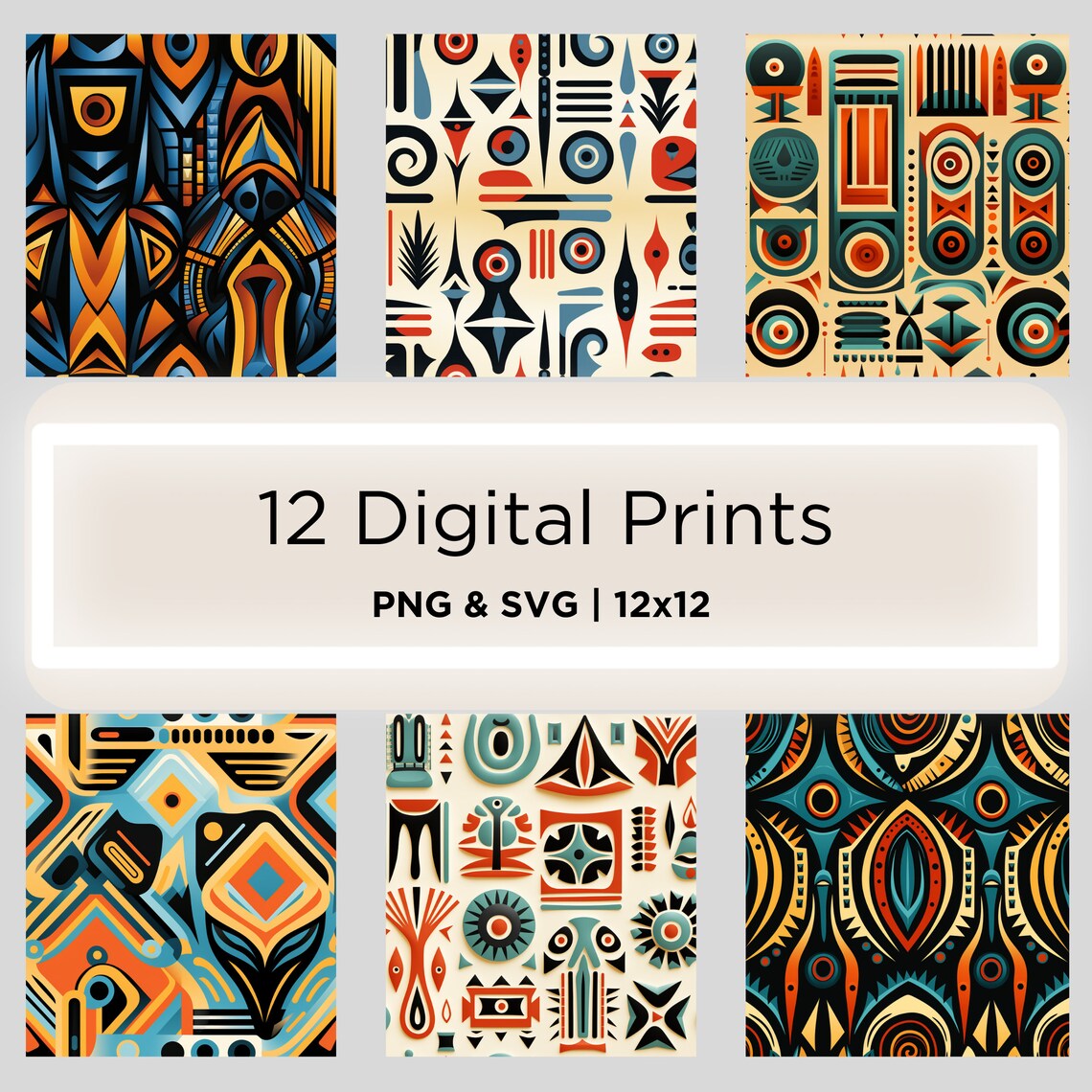 Ankara-inspired Digital Pattern Pack: West African Printable Designs ...
