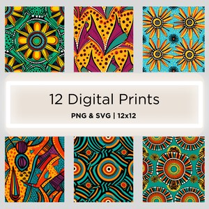 Vibrant Ankara-inspired Afrocentric Design 12 Vibrant African PNG & SVG ...