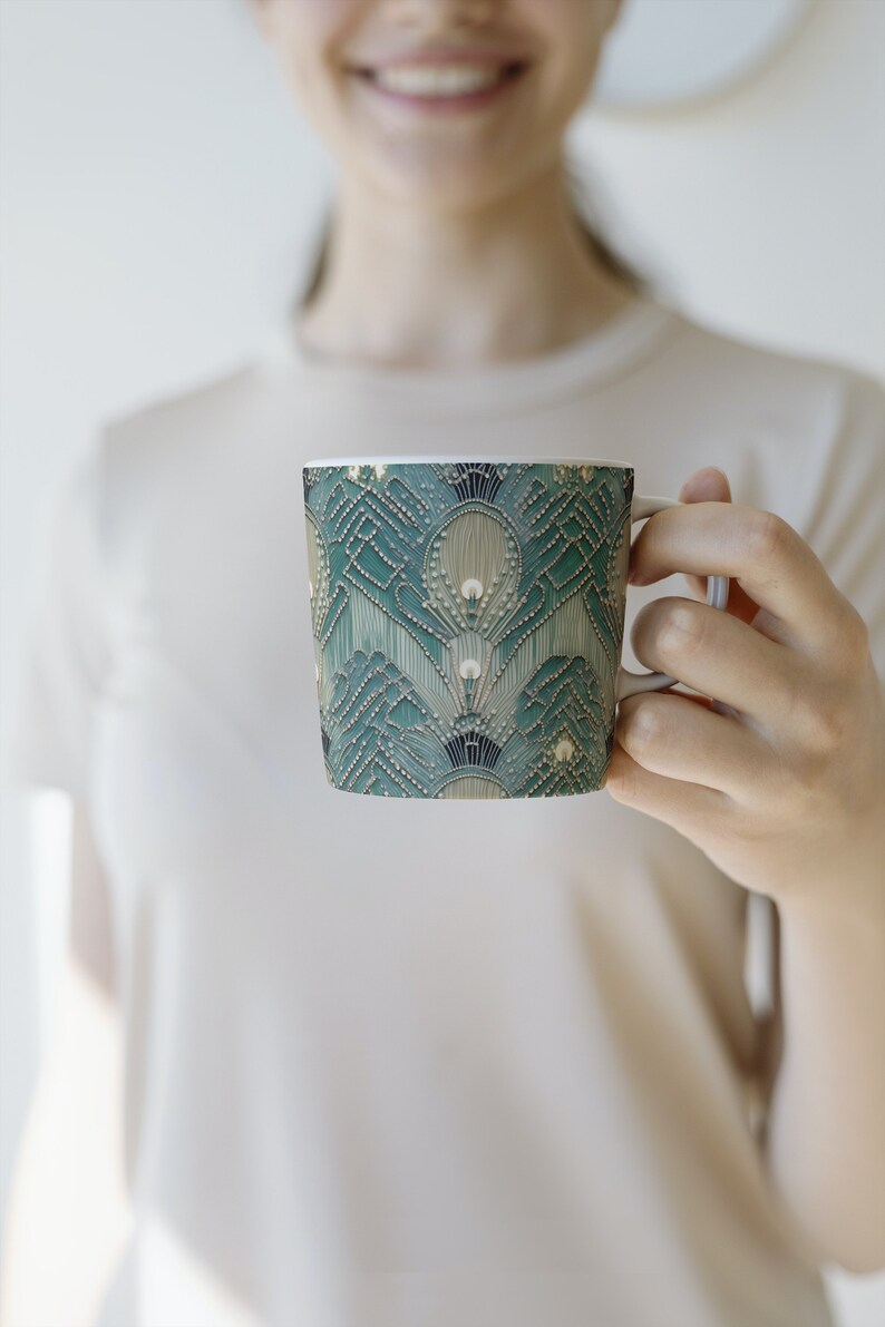 Flapper Elegance: Art Deco Patterns, Beaded Fringes & Fan Motifs on ...