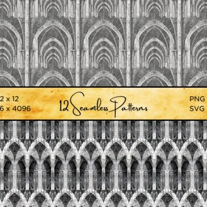 Gothic Cathedral Architecture Pattern Pack - Majestic Arches & Stone ...