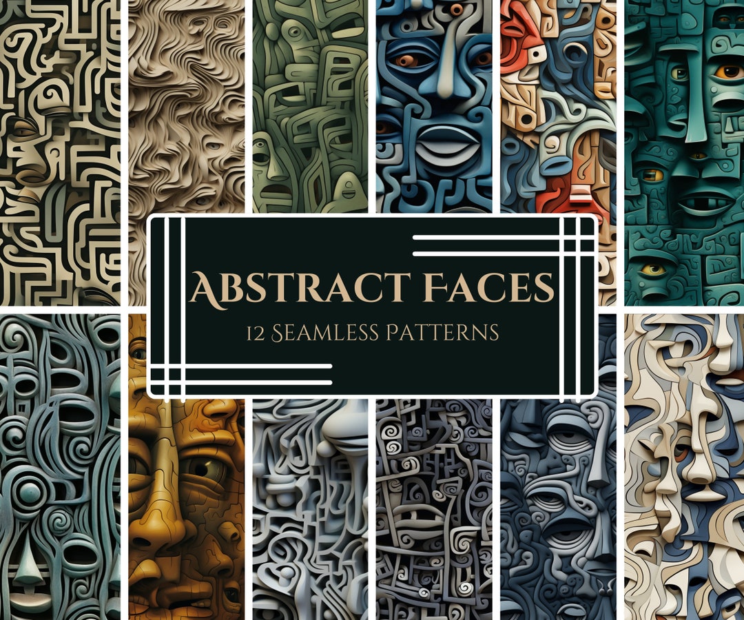 Abstract Face Maze Pattern Pack - Surreal Photorealistic Textures for ...