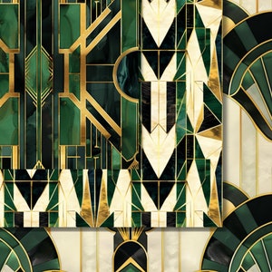 Art Deco Geometric Patterns: 1920s Style (PNG) - Etsy