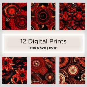 Maori and Indian Mandala Patterns: Scrapbooking PNG Files (digital ...
