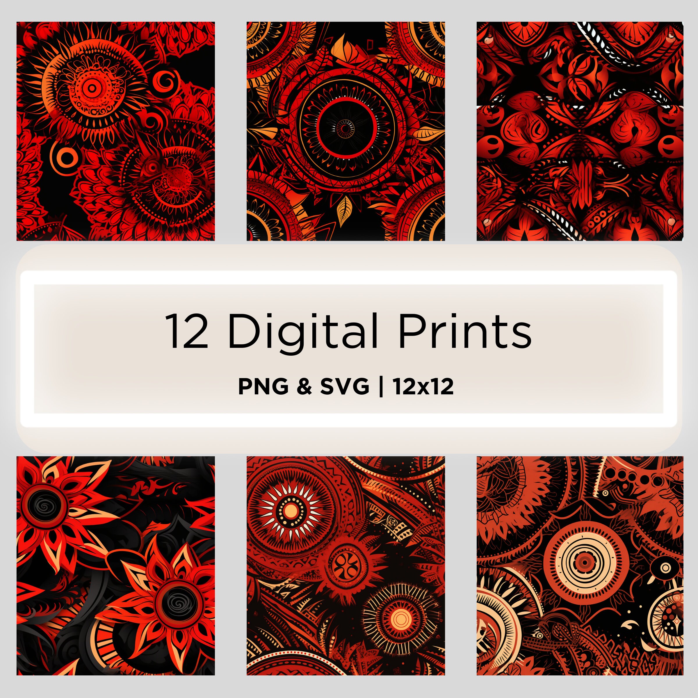 12 Unique Maori and Indian Mandala Patterns - Digital PNG & SVG Files ...