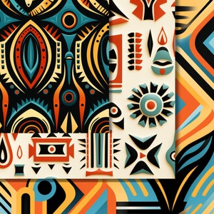 Ankara-inspired Digital Pattern Pack: West African Printable Designs ...