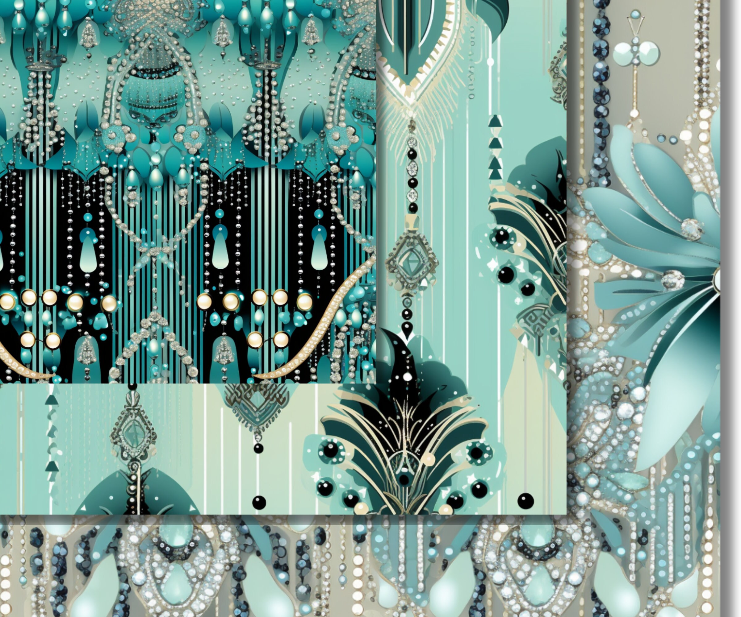 Exquisite Art Deco Flapper Patterns Pack Digital Download - Etsy