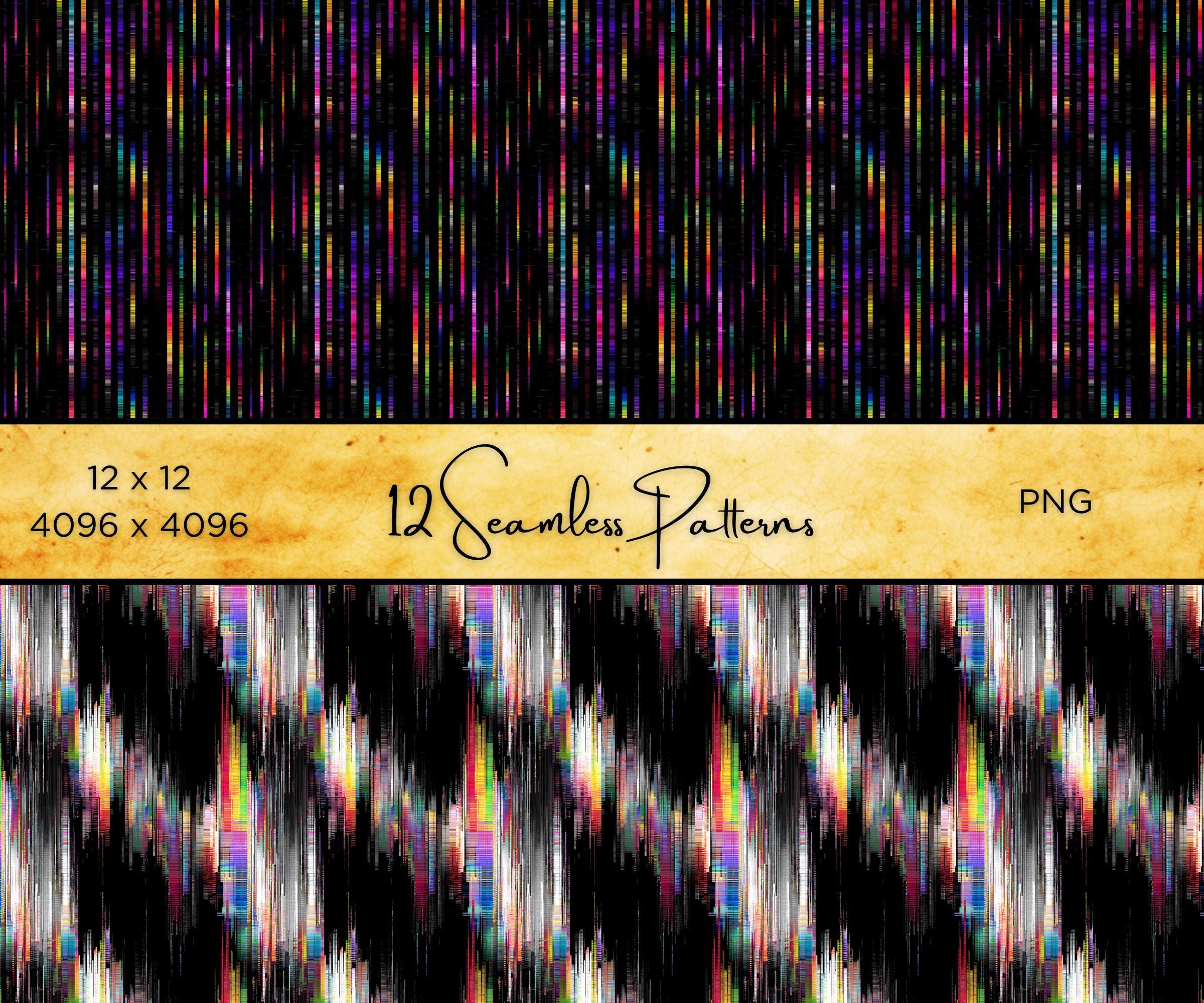 Glitch Stripes PNG Pattern Pack: Cyberpunk Vaporwave Backgrounds ...