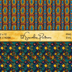 Vibrant Ankara-inspired Afrocentric Design 12 Vibrant African PNG & SVG ...