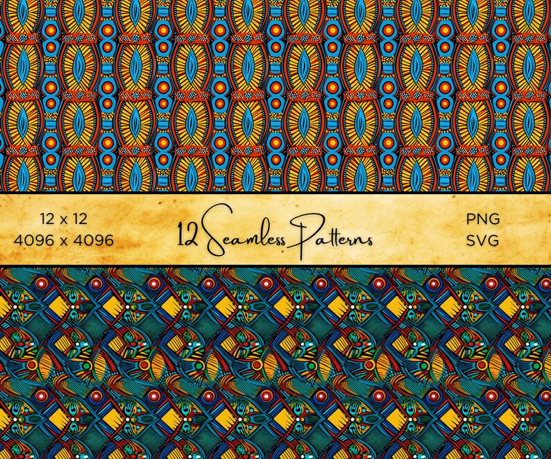 Vibrant Ankara-inspired Afrocentric Design 12 Vibrant African PNG & SVG ...