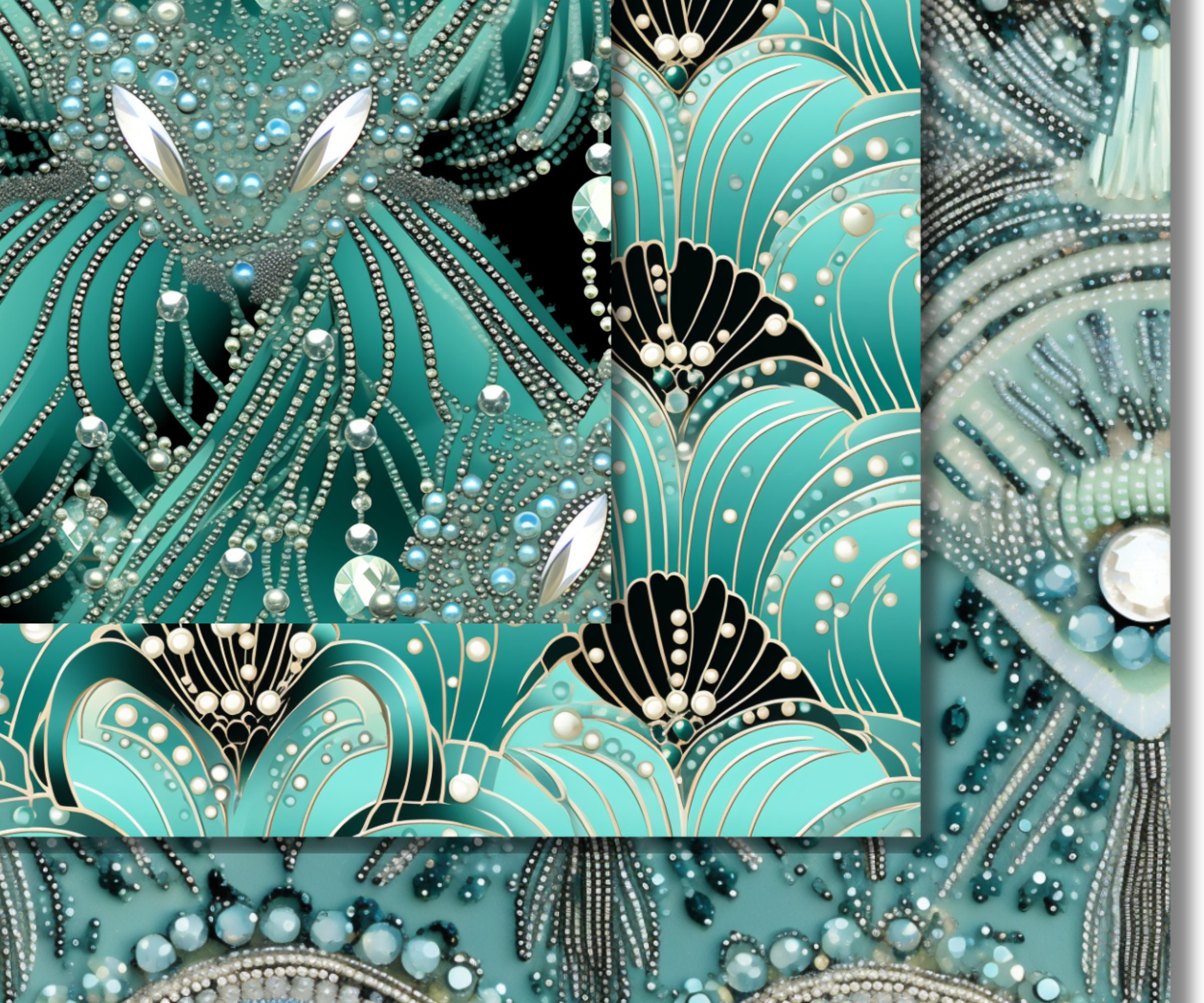 Exquisite Art Deco Flapper Patterns Pack Digital Download - Etsy