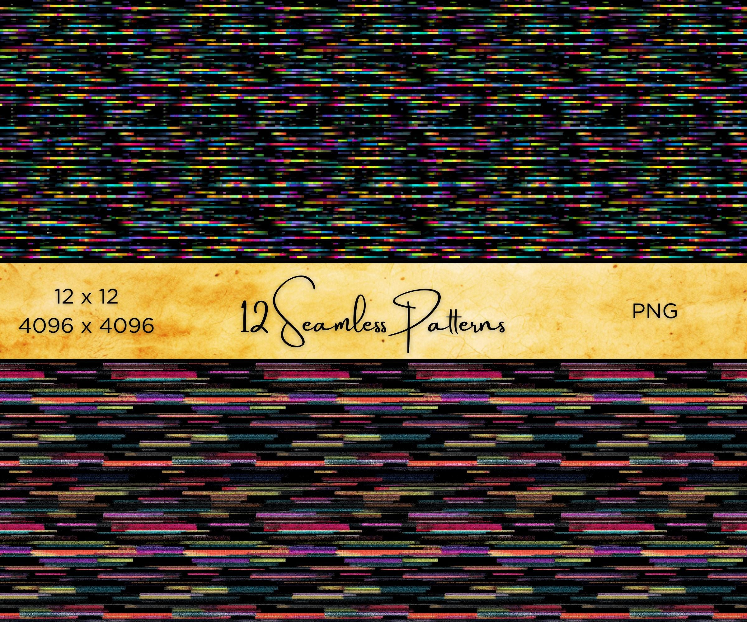 Glitch Stripes PNG Pattern Pack: Cyberpunk Vaporwave Backgrounds ...