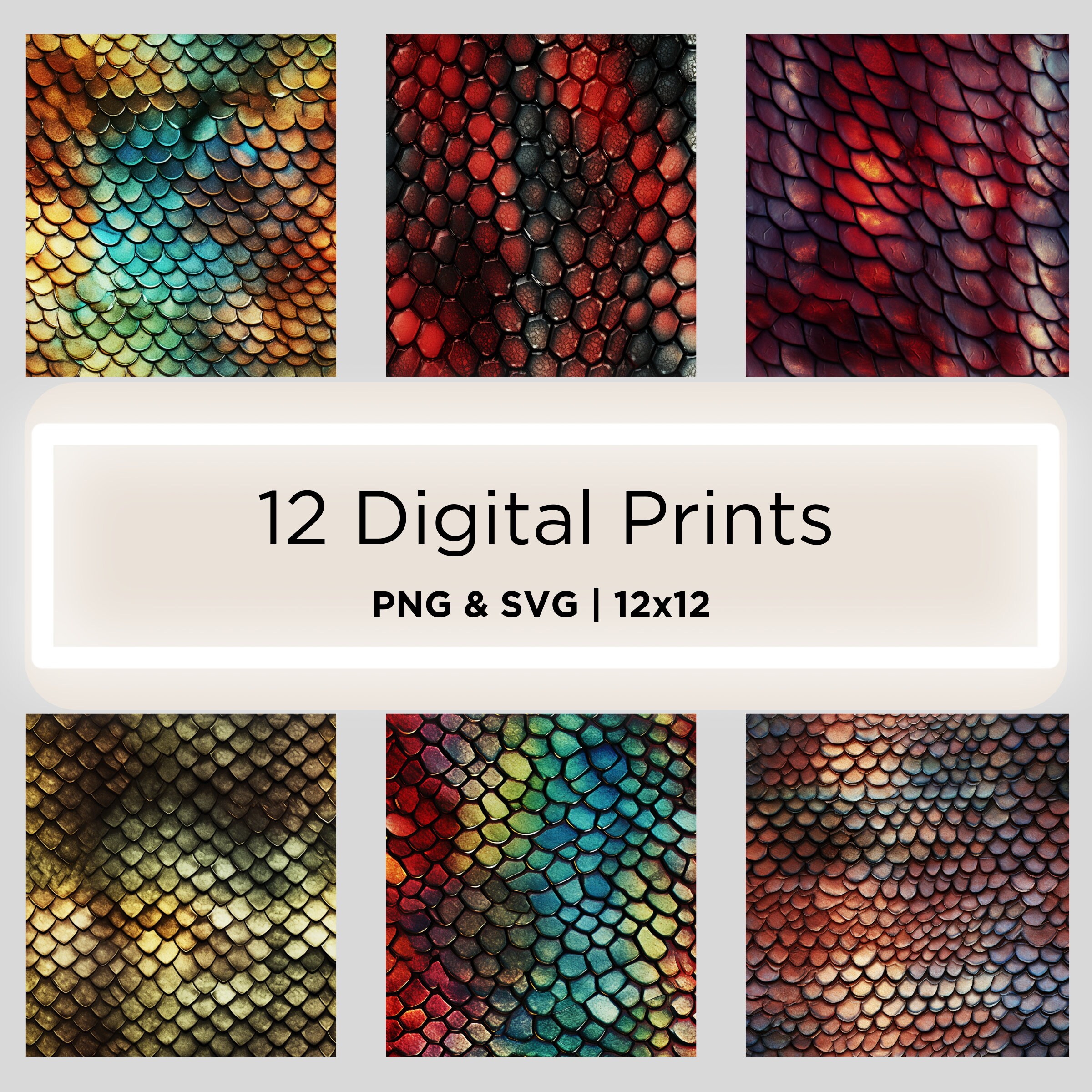 Snakeskin Seamless Pattern Set: Multicolor Exotic Designs (PNG) - Etsy