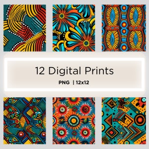 Vibrant Ankara-inspired Afrocentric Design - 12 Vibrant African PNG ...