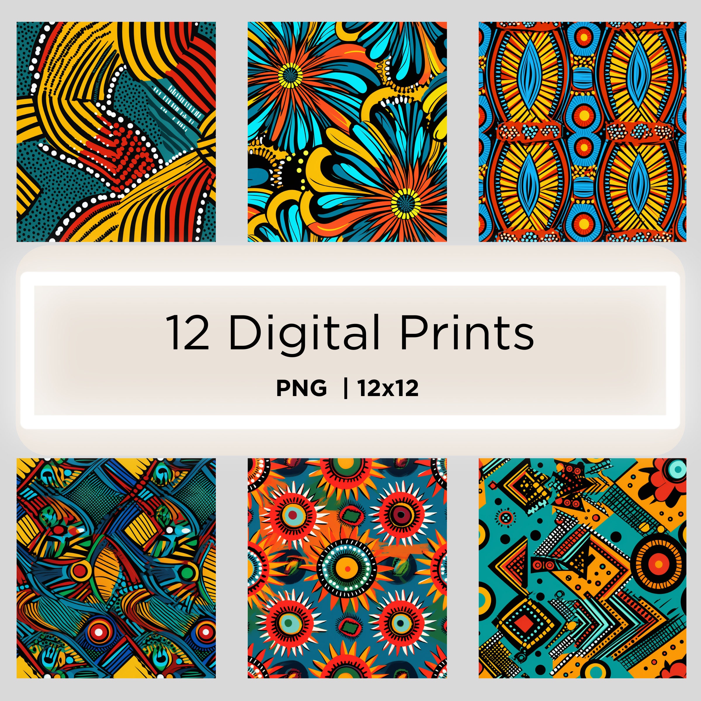 Vibrant Ankara-inspired Afrocentric Design - 12 Vibrant African PNG ...