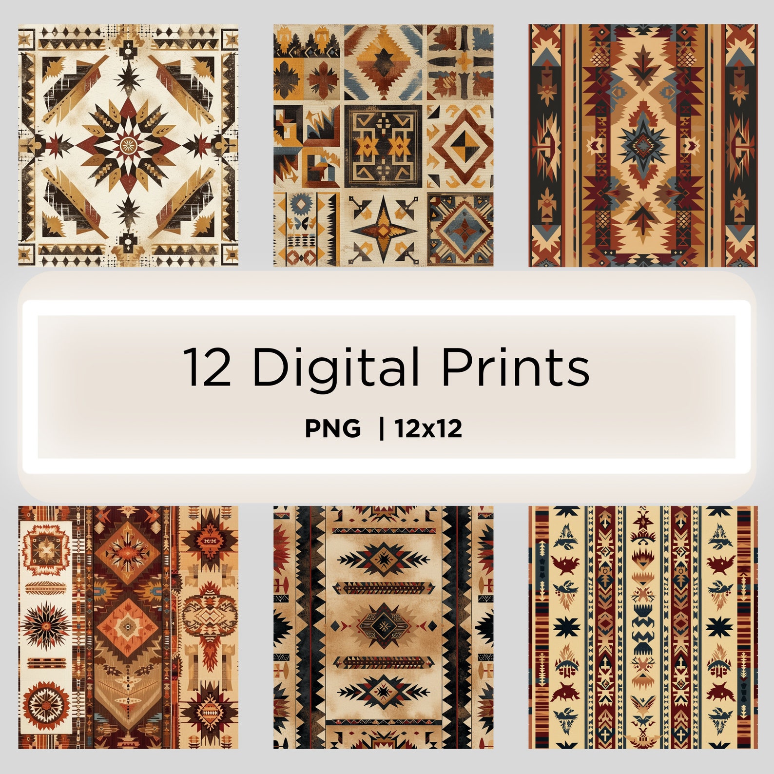 Native American Inspired Tapestry Patterns Pack - Southwestern Tribal ...