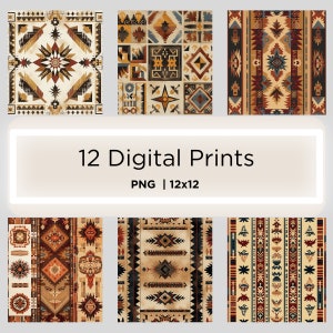 Native American Inspired Tapestry Patterns Pack - Southwestern Tribal ...