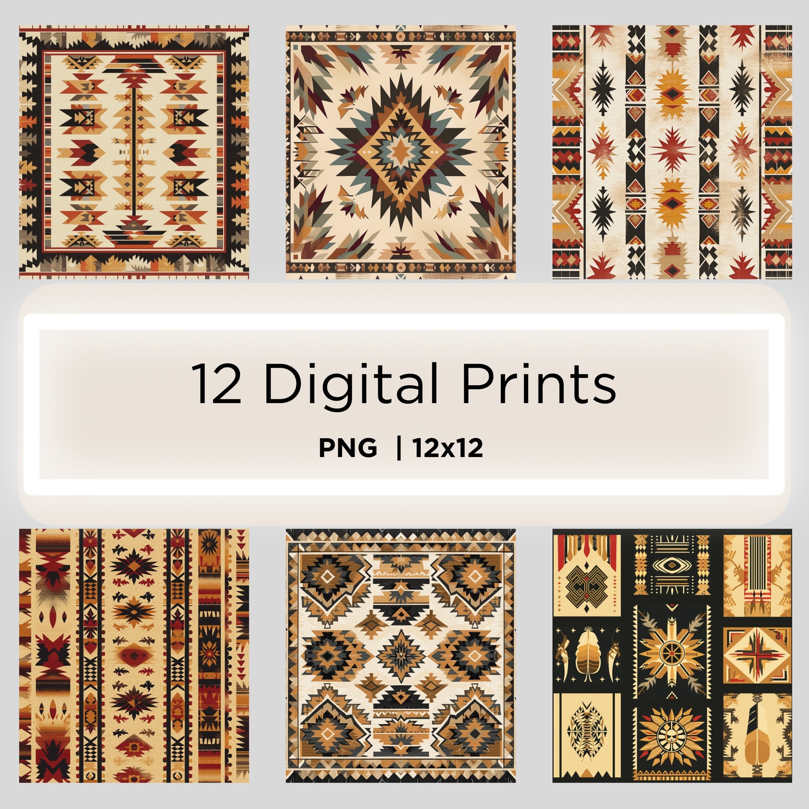 Native American Inspired Tapestry Patterns Pack - Southwestern Tribal ...
