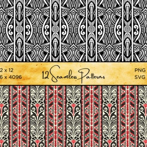 Polynesian Tribal Pattern Pack: Oceanic Art, PNG Files (digital ...