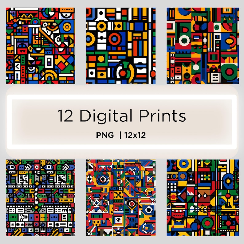 Ndebele Pattern Pack – 12 African Geometric Seamless Patterns in PNG ...