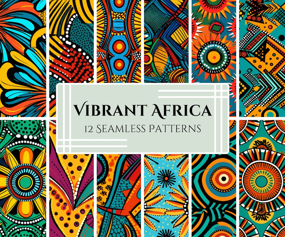 Vibrant Ankara-inspired Afrocentric Design - 12 Vibrant African PNG ...