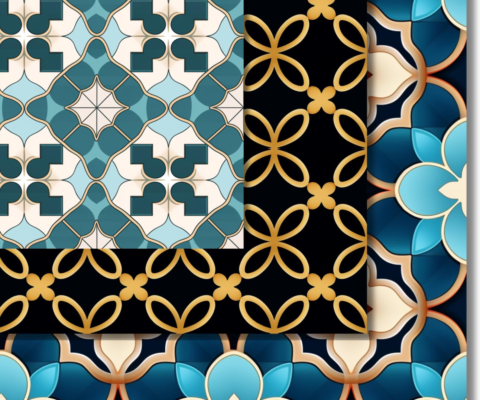 Moroccan Quatrefoil Digital Patterns: Elegant Arabesque Designs for ...