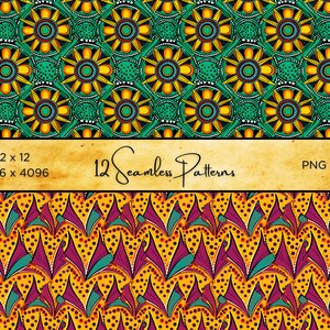 Vibrant Ankara-inspired Afrocentric Design - 12 Vibrant African PNG ...