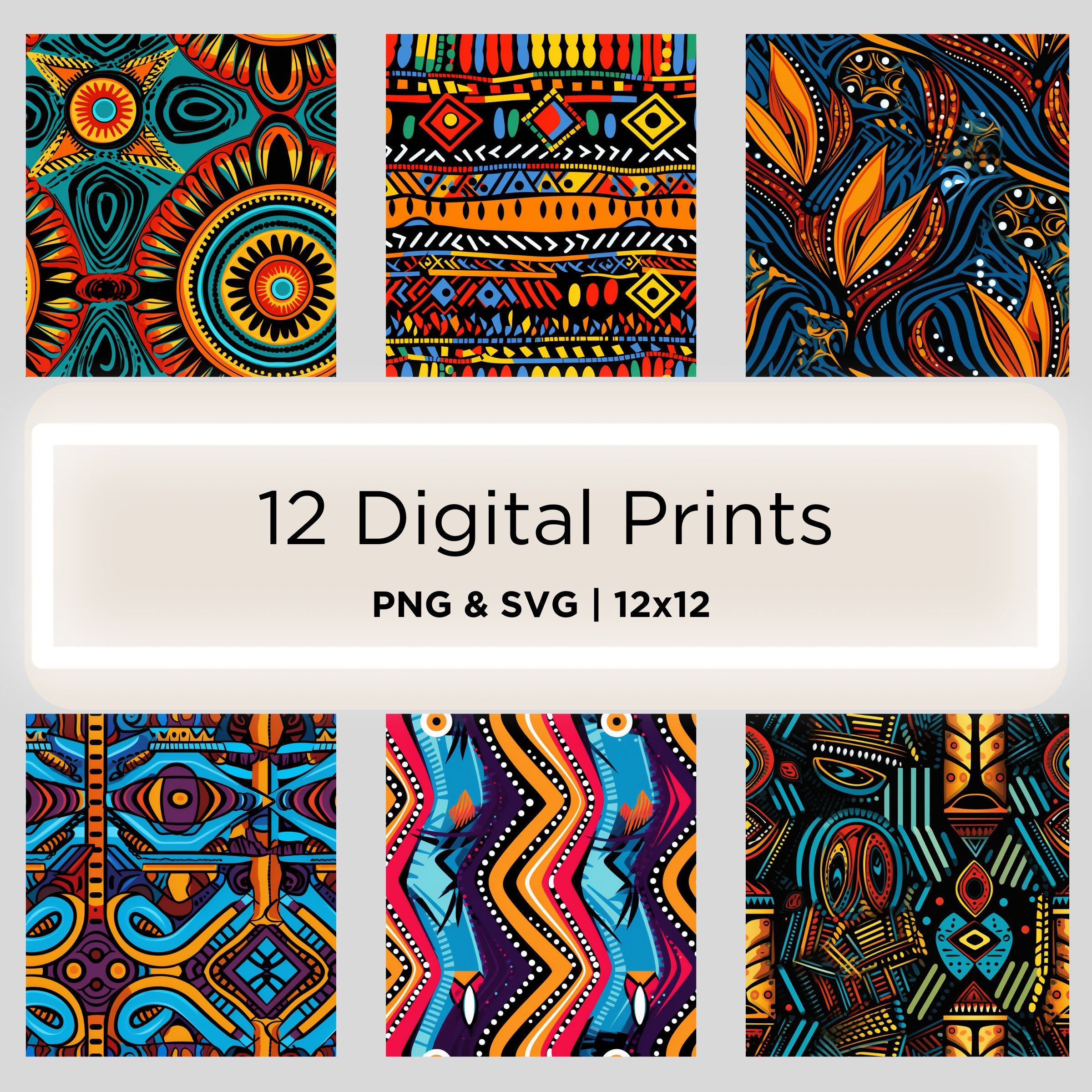 Intricate Ankara-inspired Afrocentric Design 12 Vibrant - Etsy