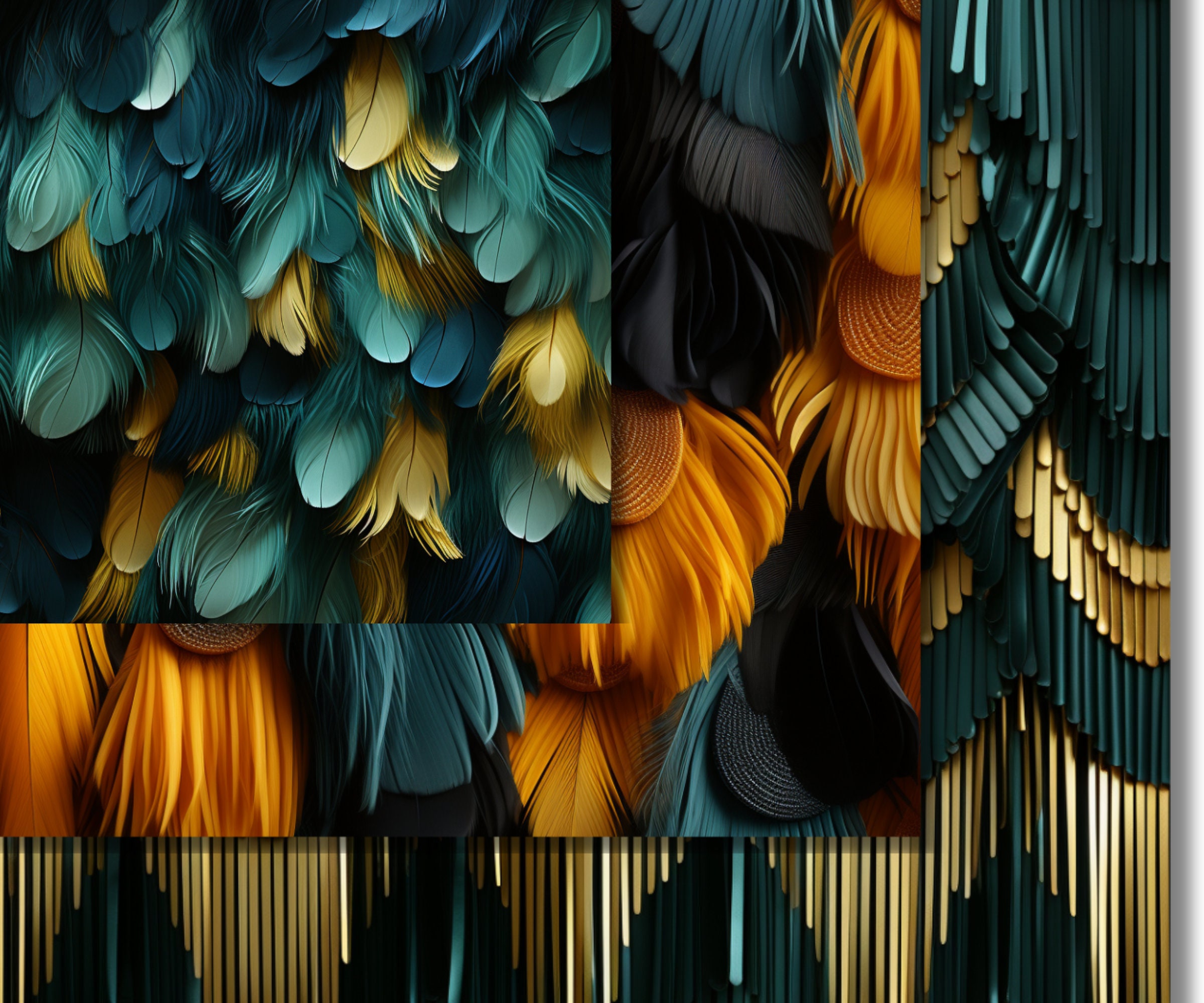 1920s Art Deco Fringe Patterns - Digital Flapper Tassel Designs PNG ...