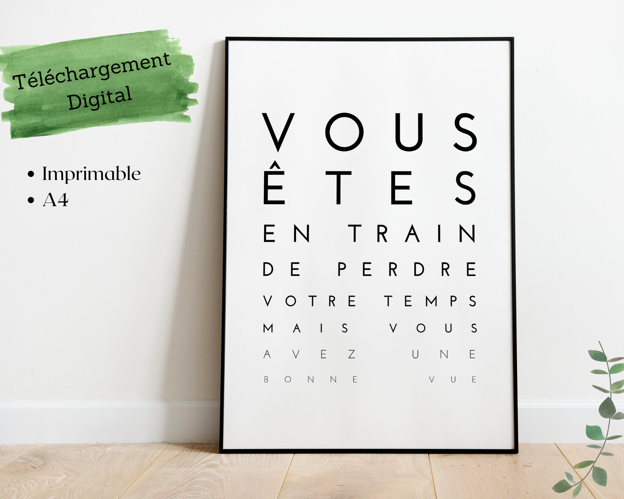 Poster digital drôle à imprimer | Minimaliste | décoration murale ...